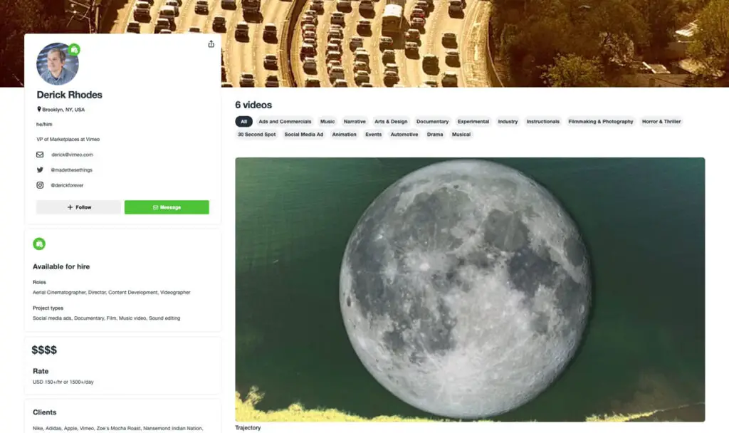 Vimeo Rolls Out New Profile Page Experience For Creators