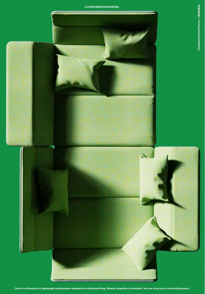 IKEA Used AI To Create A Couch That Can Fold Like An Envelope