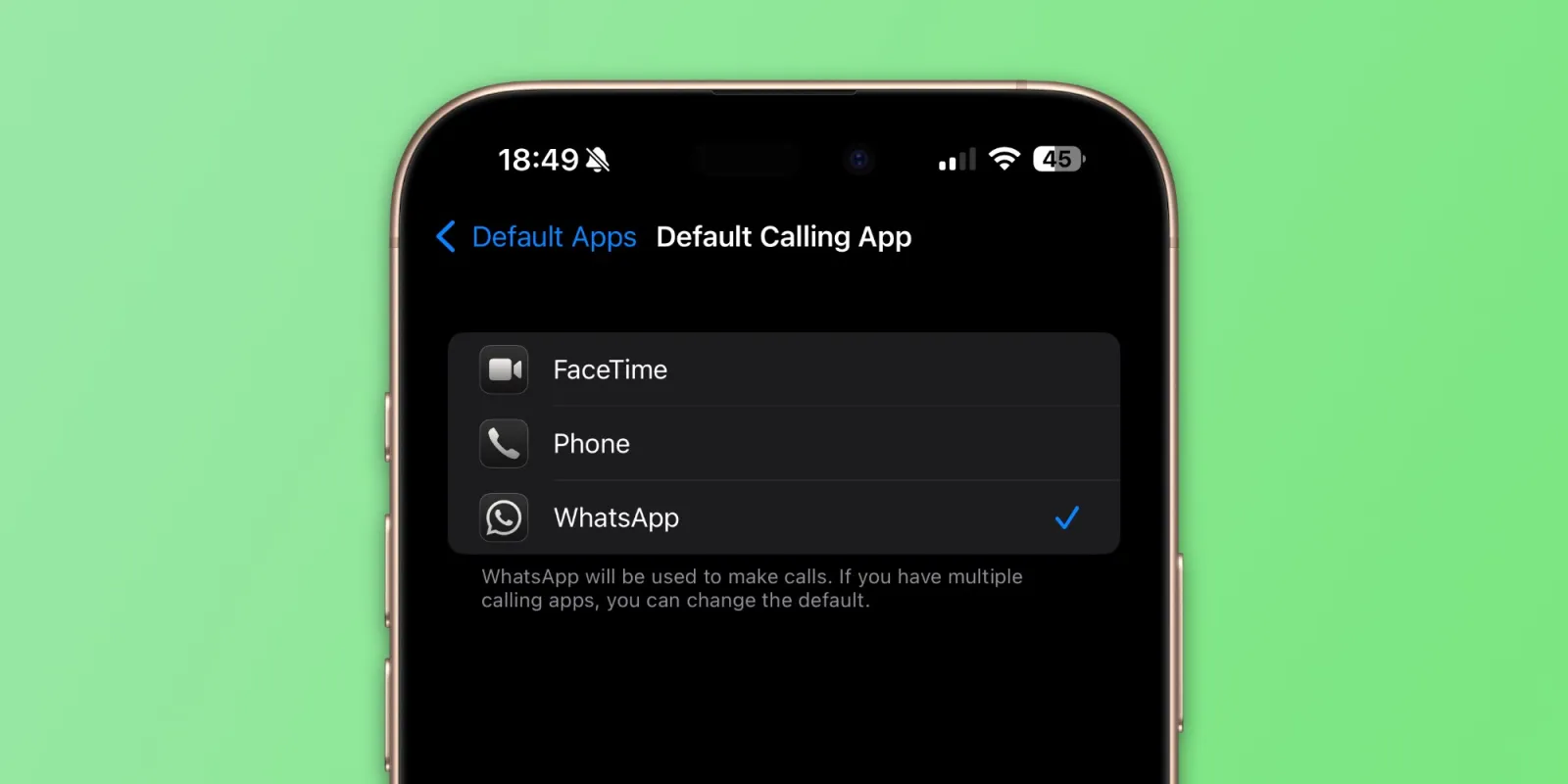 Using WhatsApp as Your Default Messaging App On iPhone