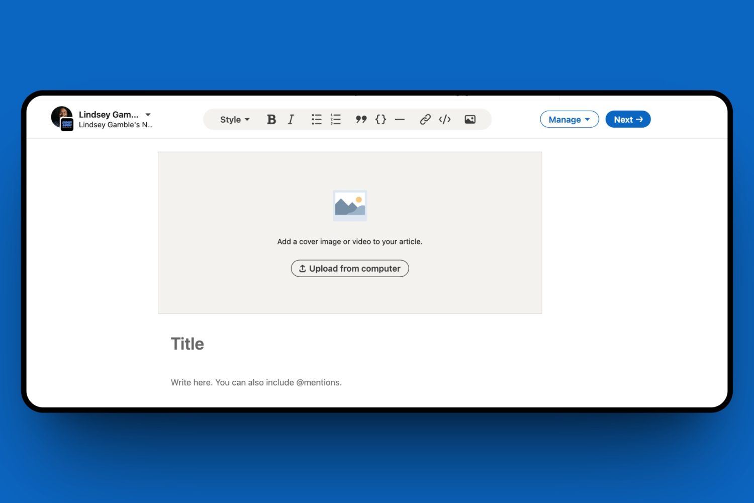 LinkedIn Adds Video Covers for Articles and Newsletters